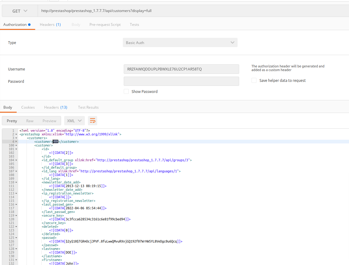 [PHP Unknown error #8192] array_key_exists() when using postman to access webservice api · Issue ...