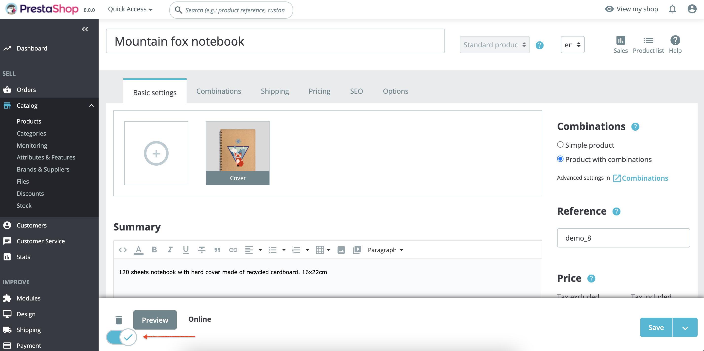 BO - Responsive - Product page V1 - bad display of offline/online button in footer page · Issue ...