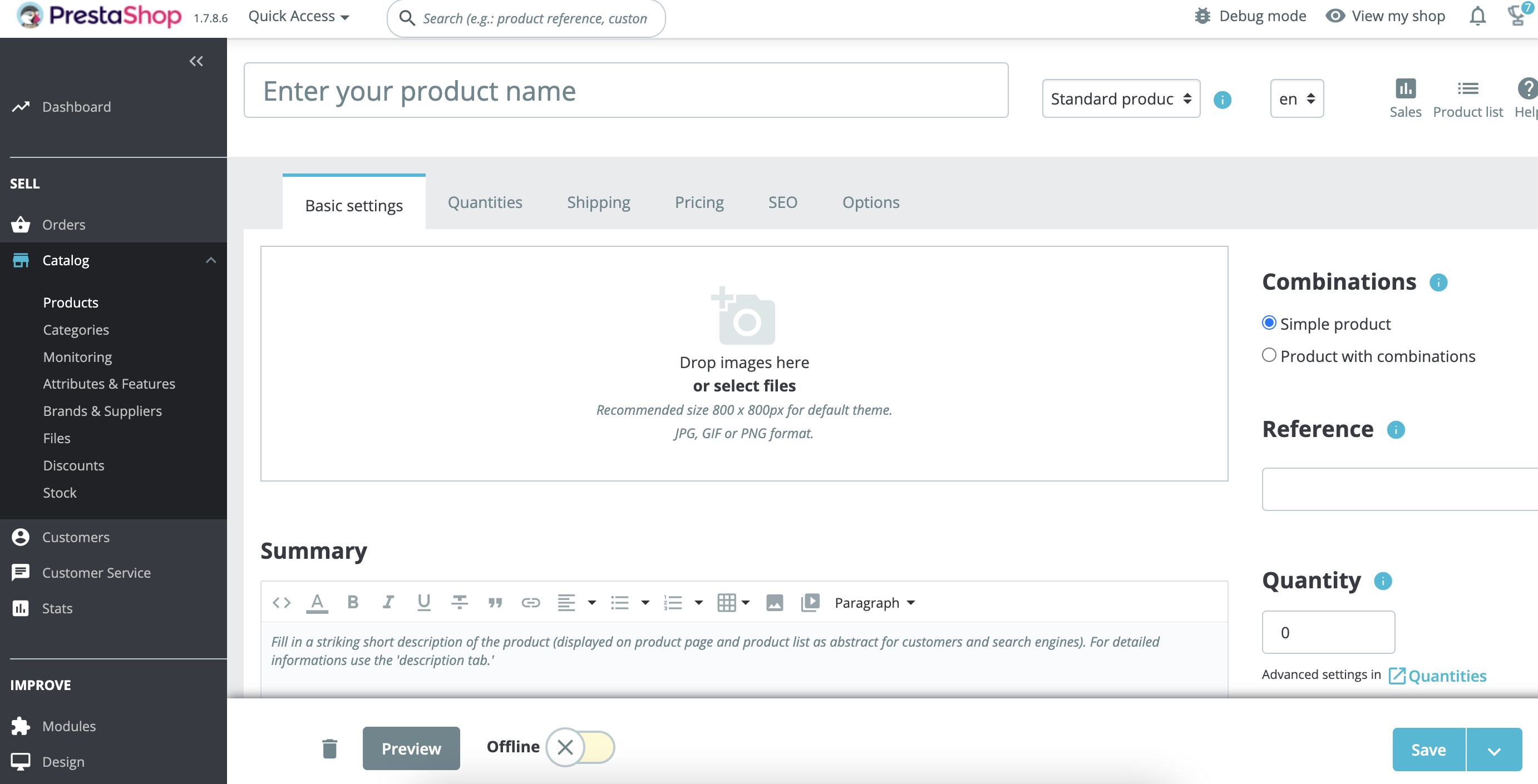 BO - Responsive - Product page V1 - bad display of offline/online button in footer page · Issue ...