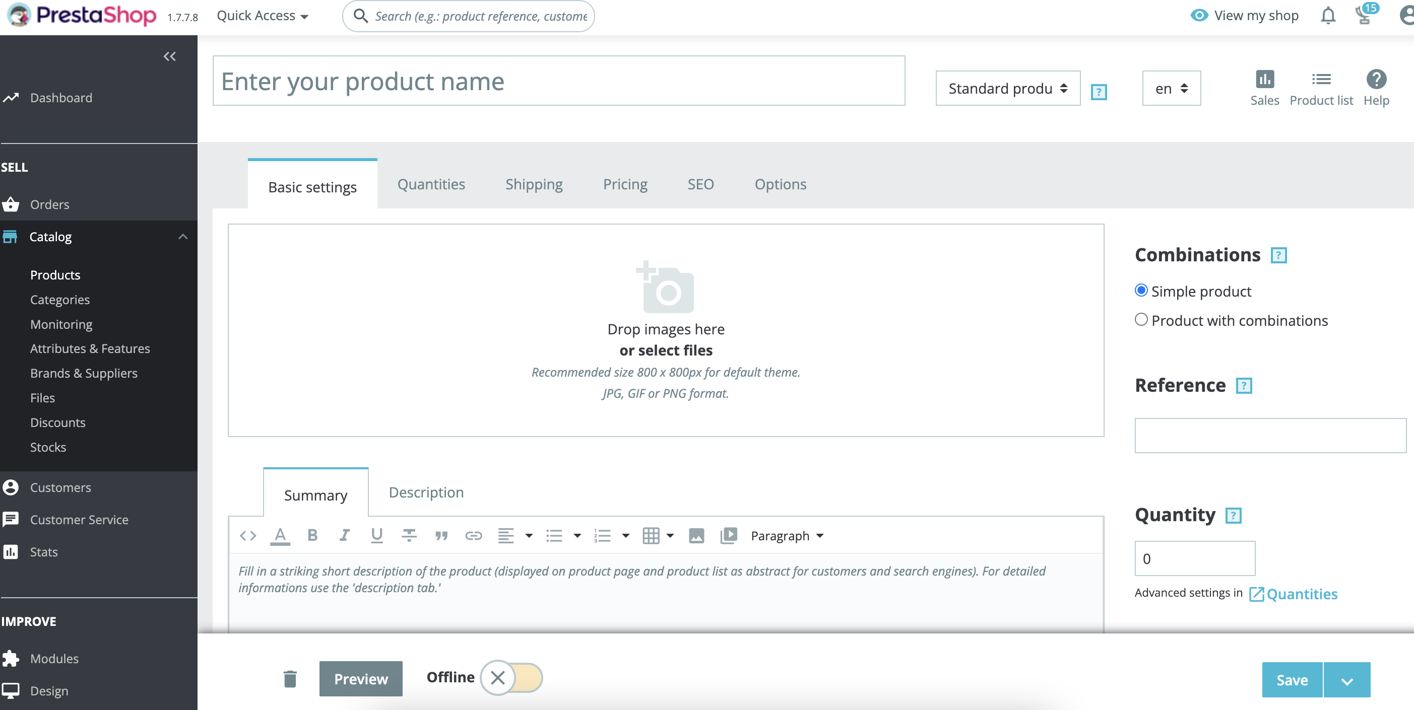 BO - Responsive - Product page V1 - bad display of offline/online button in footer page · Issue ...