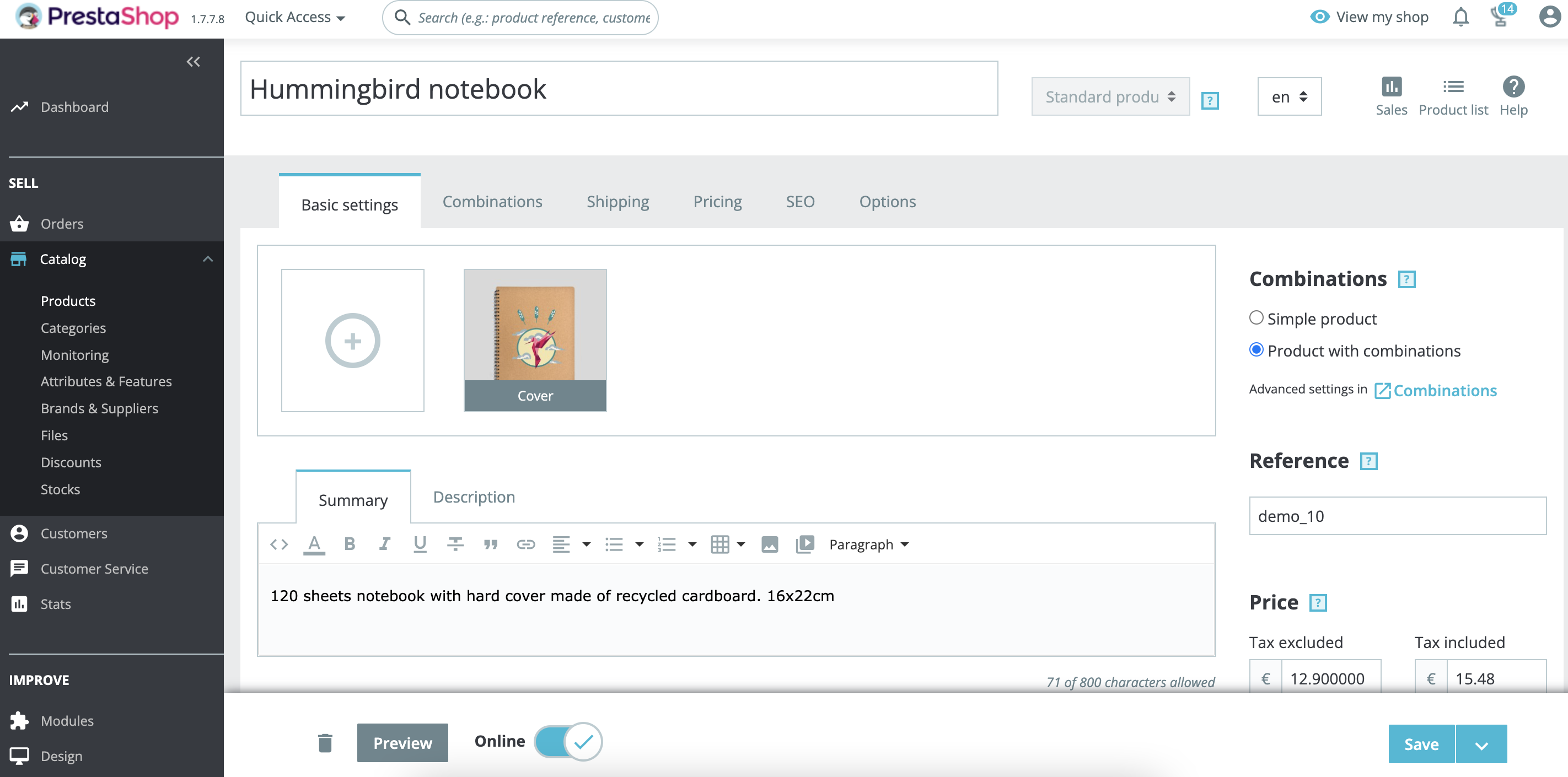 BO - Responsive - Product page V1 - bad display of offline/online button in footer page · Issue ...