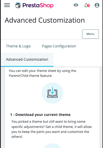 Theme Customization module - Mobile - Disable mobile action is not working + bad display on tab ...