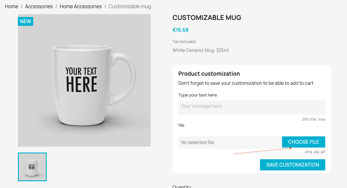 FO - Button of file field in customization product has a smaller height rather than its field ...
