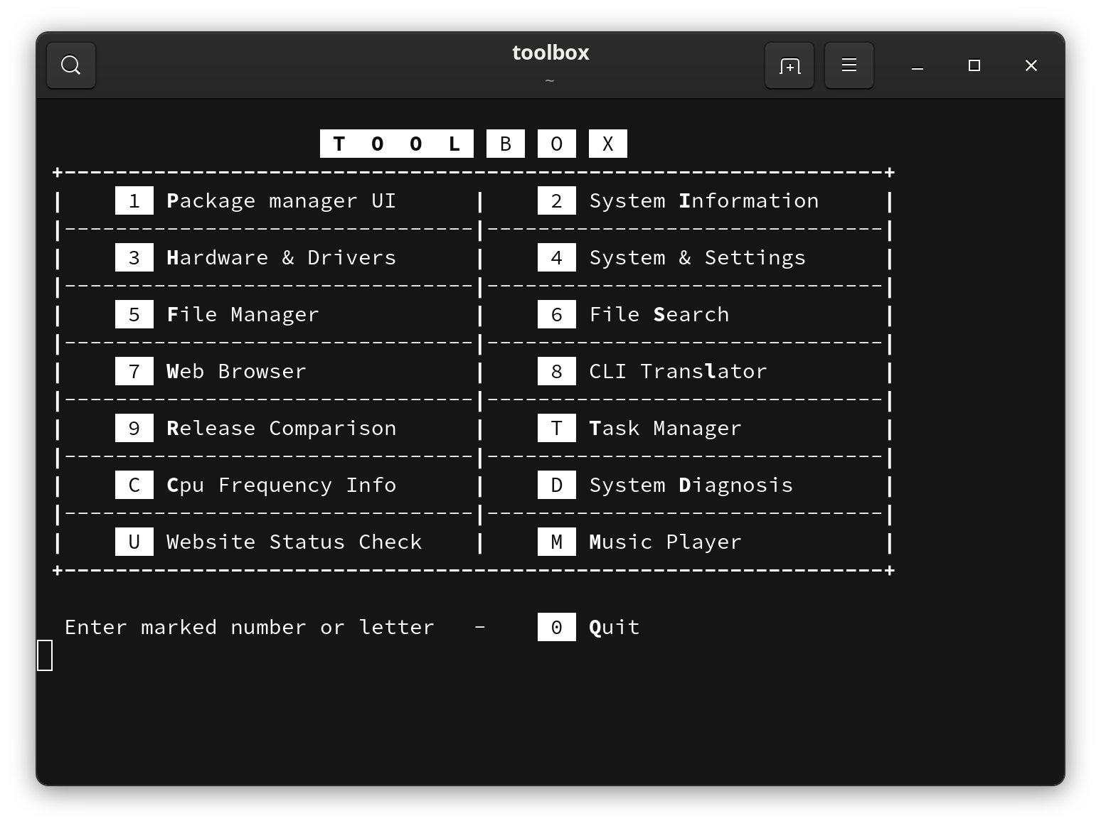 GitHub - puxplaying/toolbox: Collection of terminal applications for ...