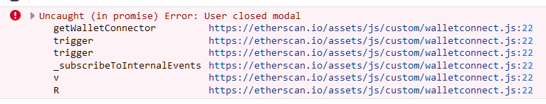 Closing the QR modal results in error and unable to re-prompt QR modal. · Issue #359 ...