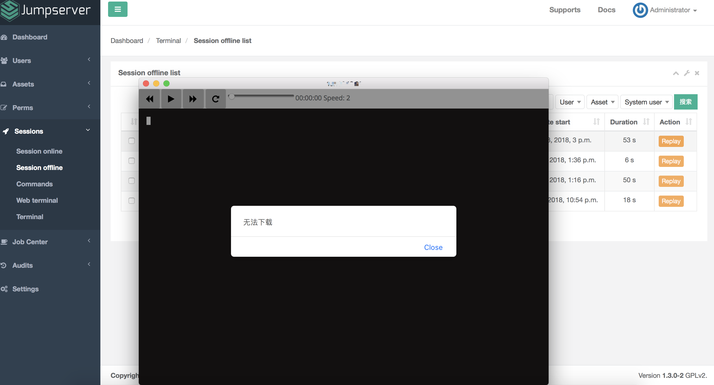 录像无法回放 · Issue #1352 · jumpserver/jumpserver · GitHub