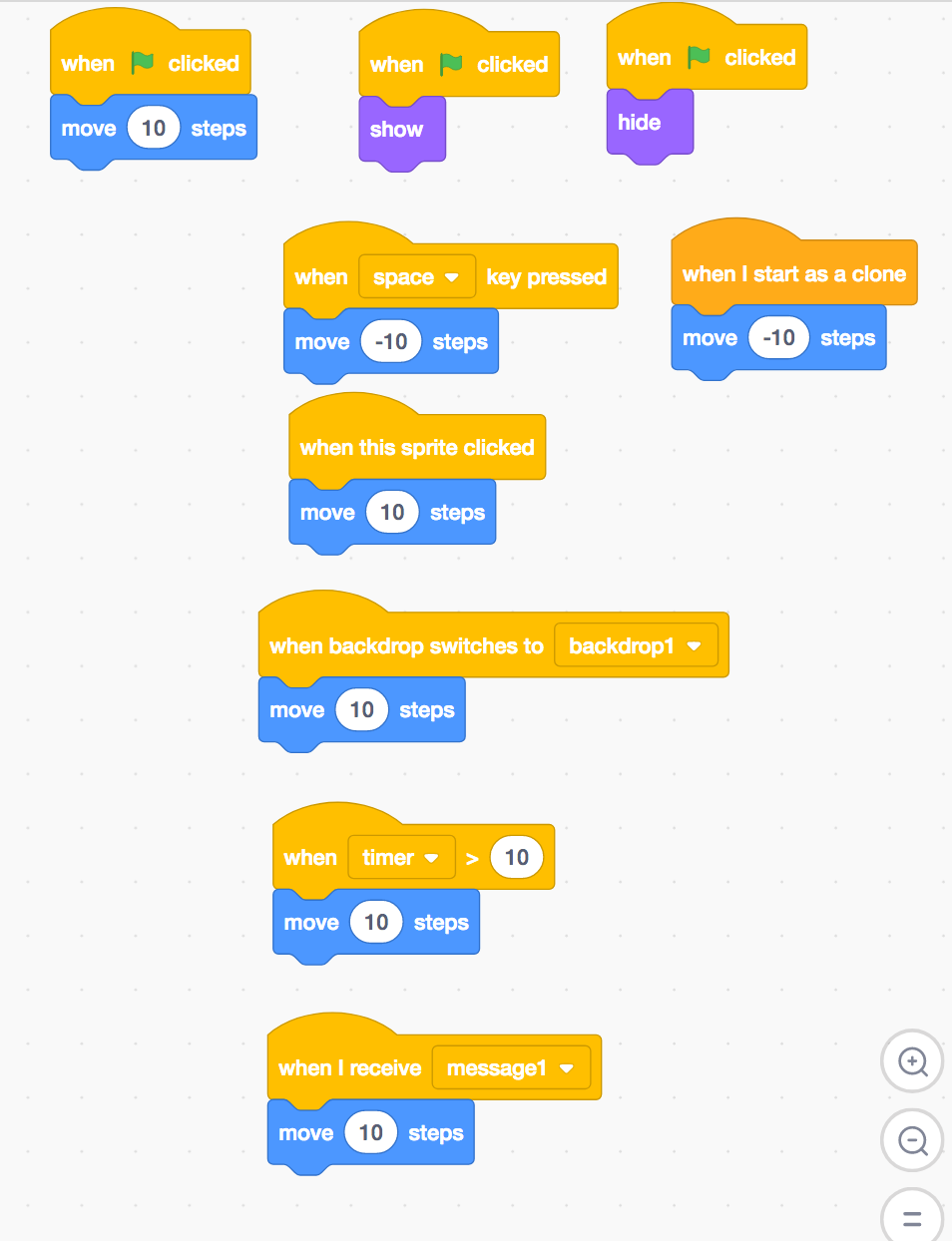 Two issues with "toggle script": any hat block should activate its stack when clicked · Issue ...
