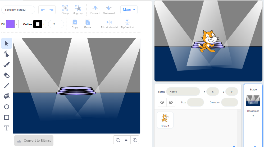 Spotlight stage backdrop looks different on stage/thumbnails vs in the ...
