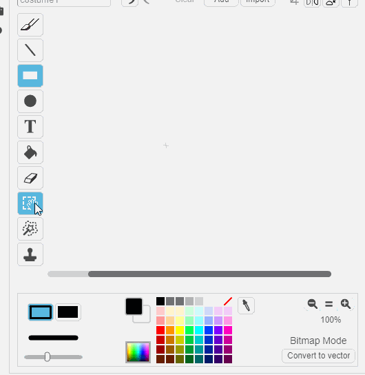 The thickness of a drawn line cannot be changed in the paint editor ...