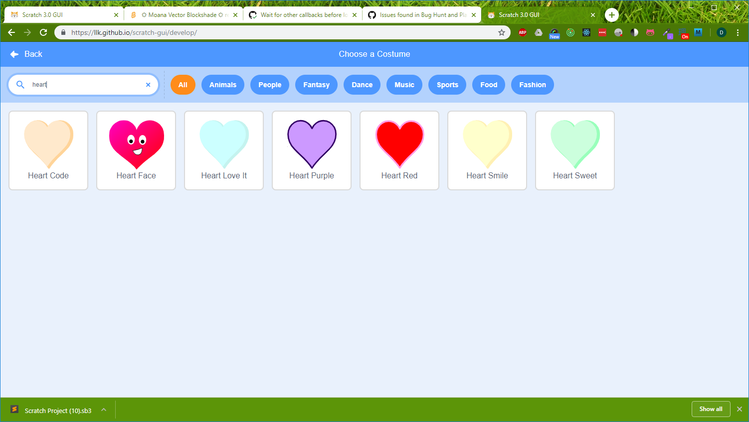 Heart costumes are not displaying text · Issue #3577 ...