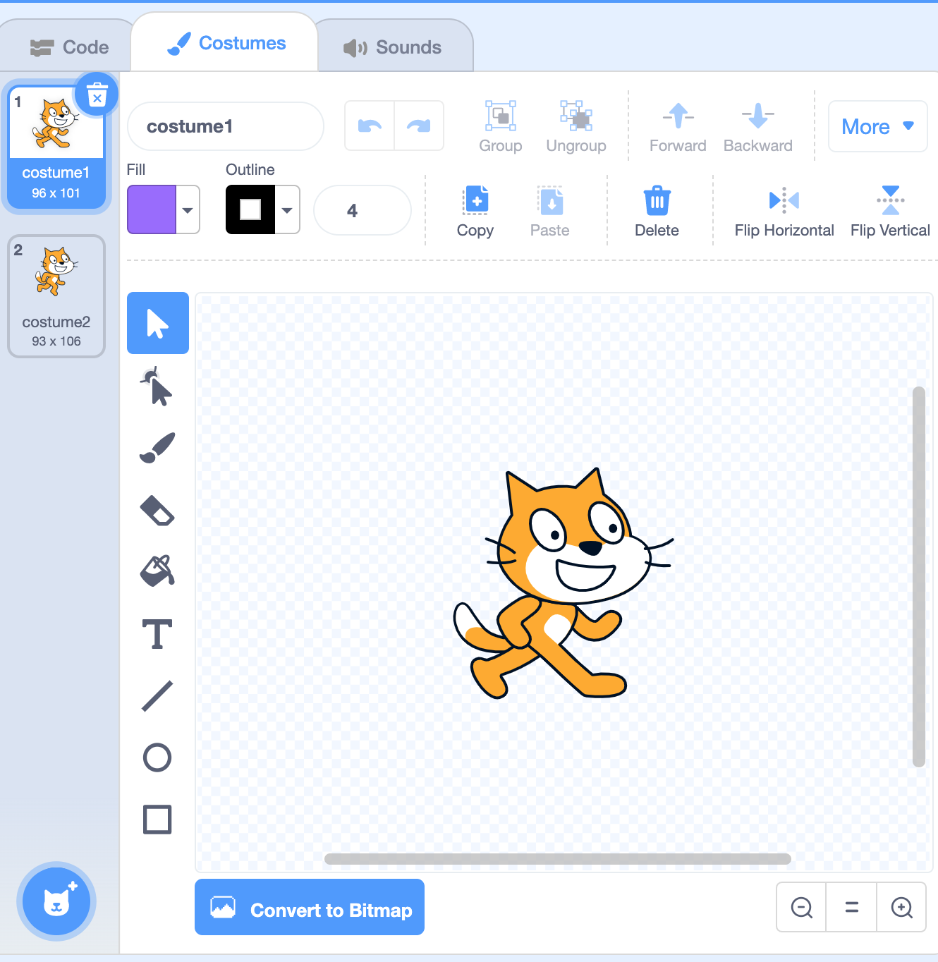 Paint editor grid contrast is too low · Issue #1082 · LLK/scratch-paint ...