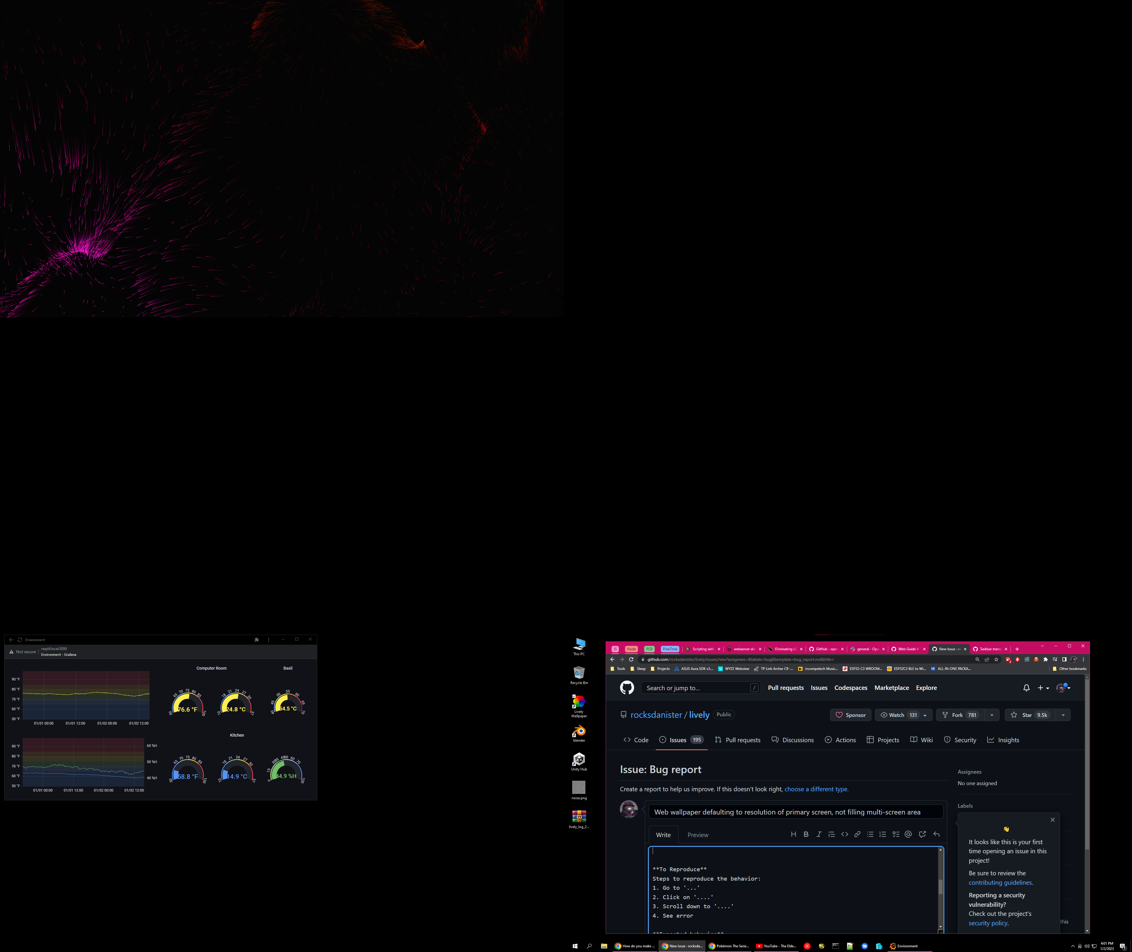 Web wallpaper defaulting to resolution of primary screen, not filling multi-screen area · Issue ...
