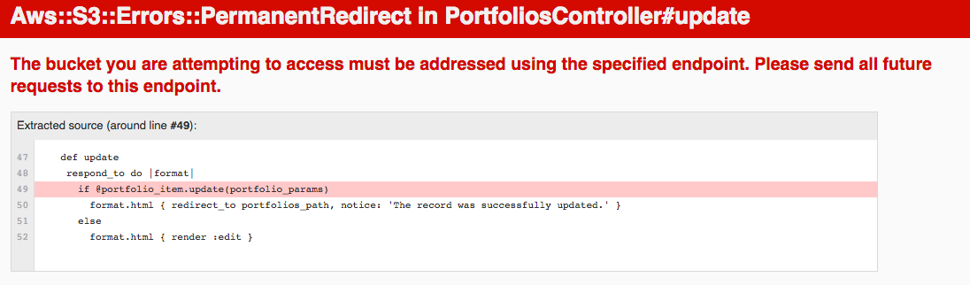 Aws S3 Errors Permanentredirect · Issue 132 · Carrierwaveuploader Carrierwave Aws · Github