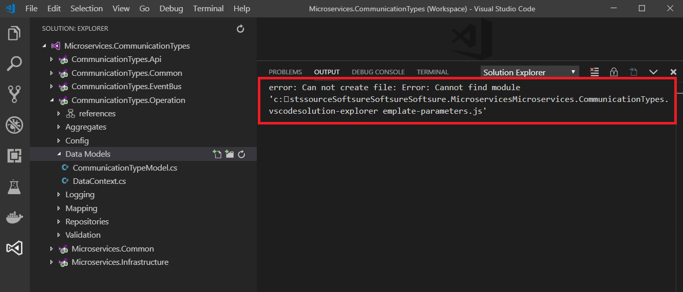Can not create file: Error: Cannot find module · Issue #83 · fernandoescolar/vscode-solution ...