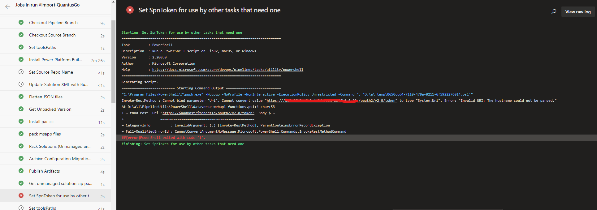 [ALM Accelerator - BUG]: Set SpnToken crashes · Issue #2300 · microsoft/coe-starter-kit · GitHub