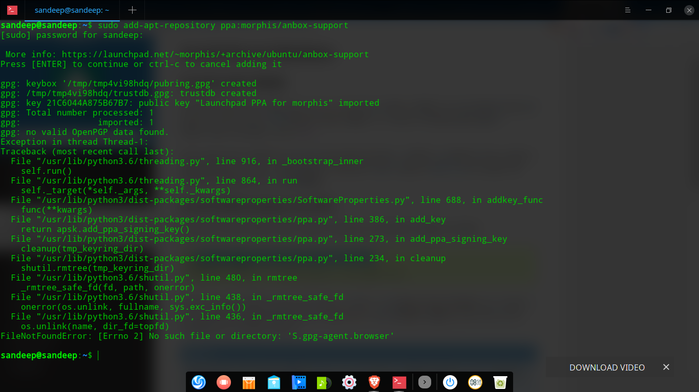 Unable to install anbox in deepin os · Issue #995 · anbox/anbox · GitHub