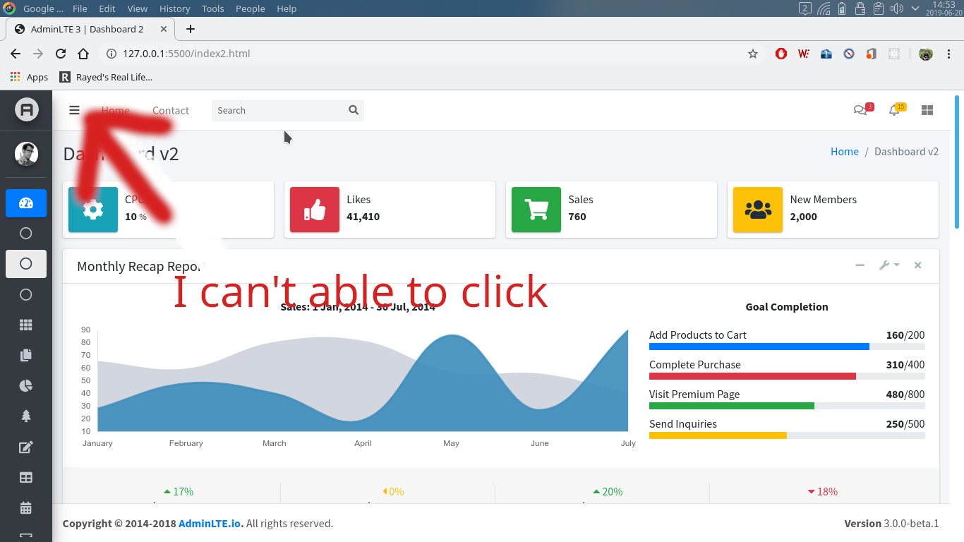 Unable to expand sidebar in Dashboard2 in V3 · Issue #2132 · ColorlibHQ/AdminLTE · GitHub