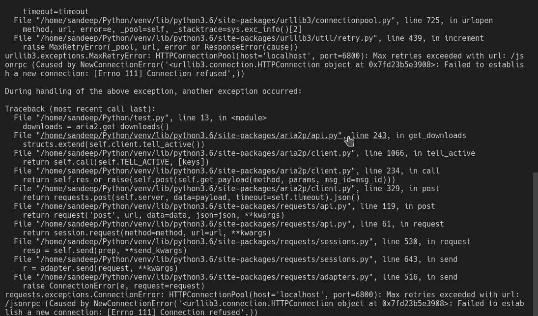 Connection refused · Issue #56 · pawamoy/aria2p · GitHub