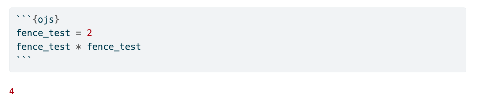 echo: fenced` option remains in rendered OJS code blocks · Issue #2353 · quarto-dev/quarto-cli ...