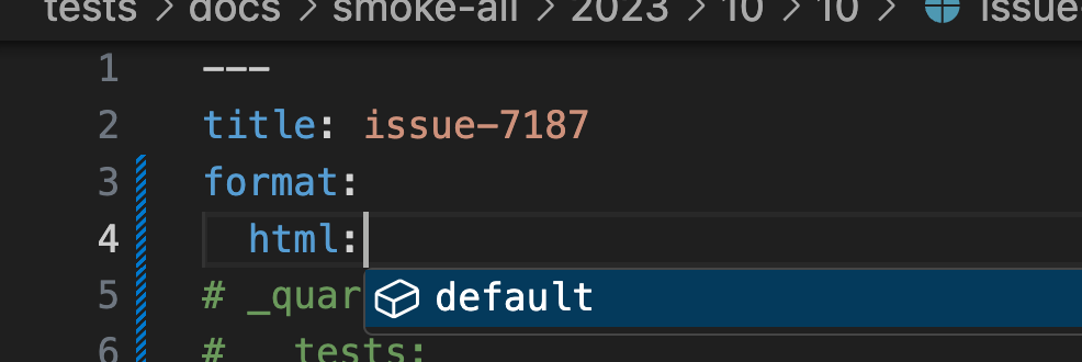 Fix autocompletion right after colon · Issue #298 · quarto-dev/quarto · GitHub