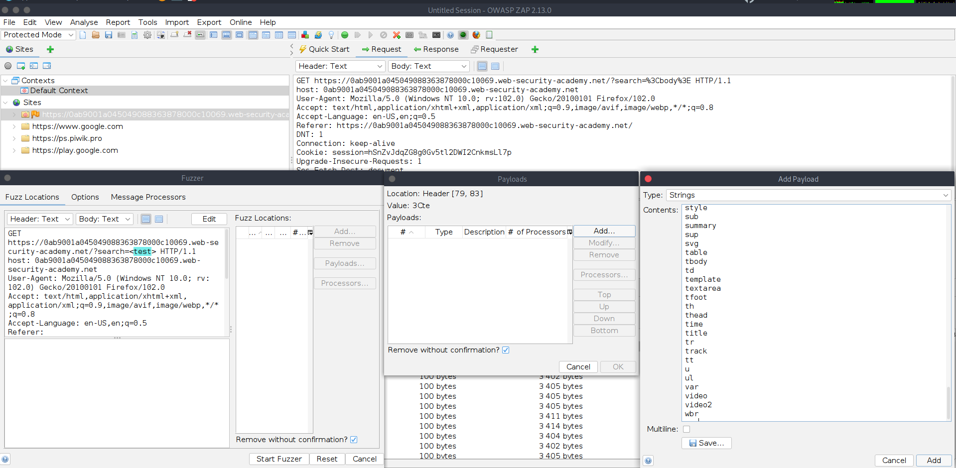 Fuzzer might not show the encoded URL after edits · Issue #7947 · zaproxy/zaproxy · GitHub