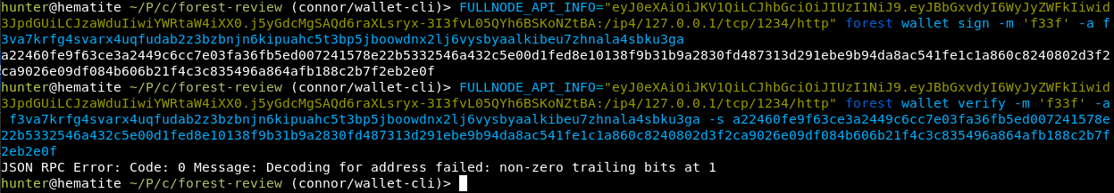Fix `wallet verify` · Issue #1165 · ChainSafe/forest · GitHub