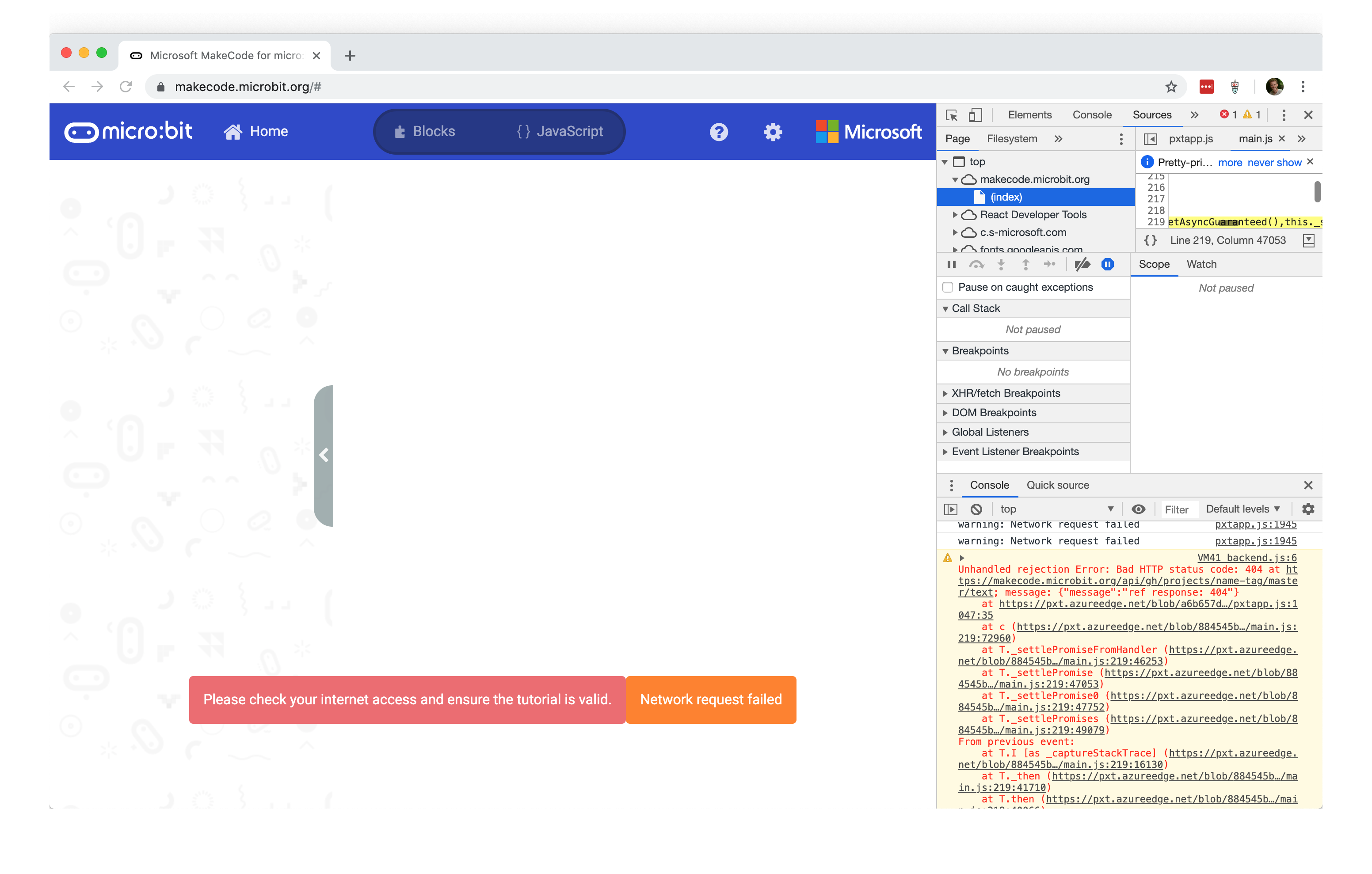 Broken project tutorial direct link · Issue #2524 · microsoft/pxt-microbit · GitHub