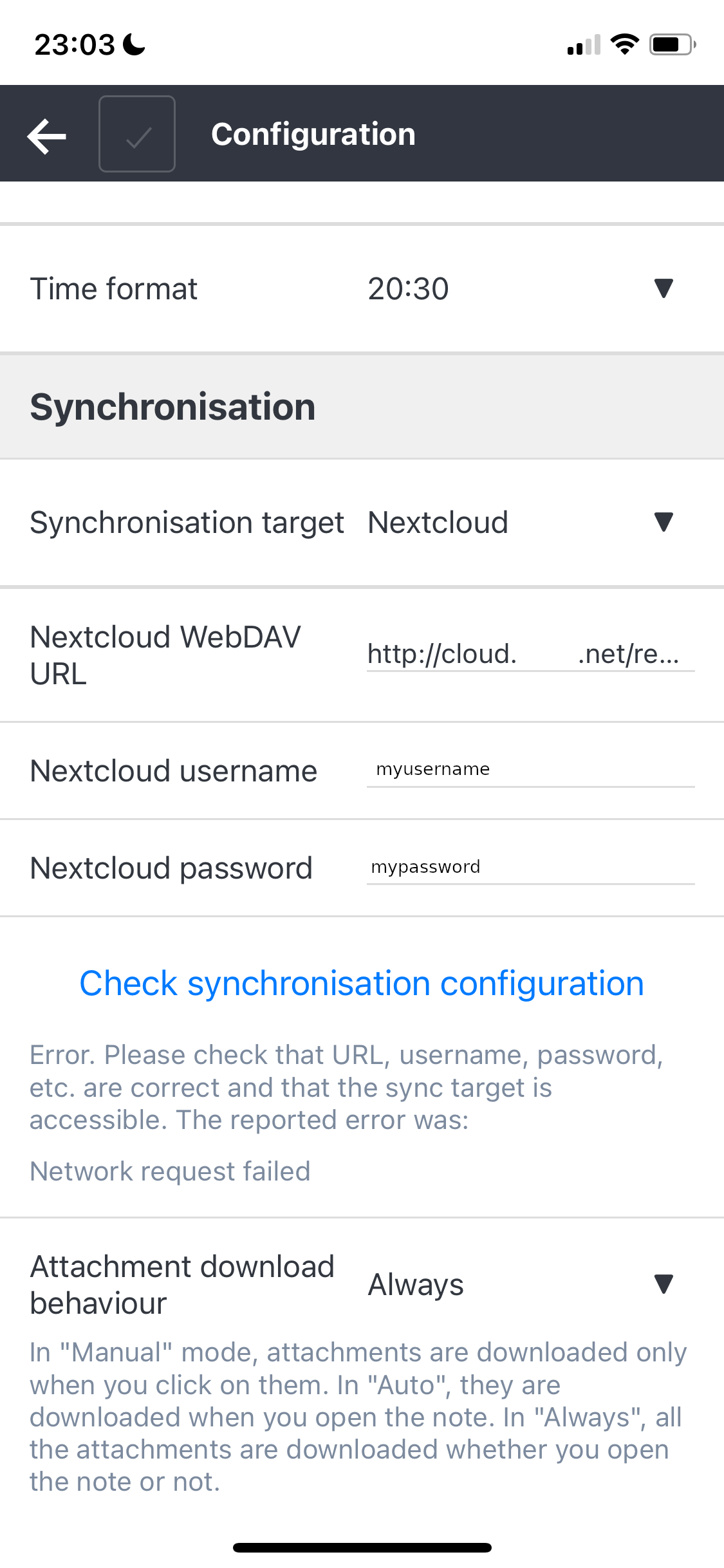 Error in setting Nextcloud WebDAV sync · Issue #6258 · laurent22/joplin · GitHub