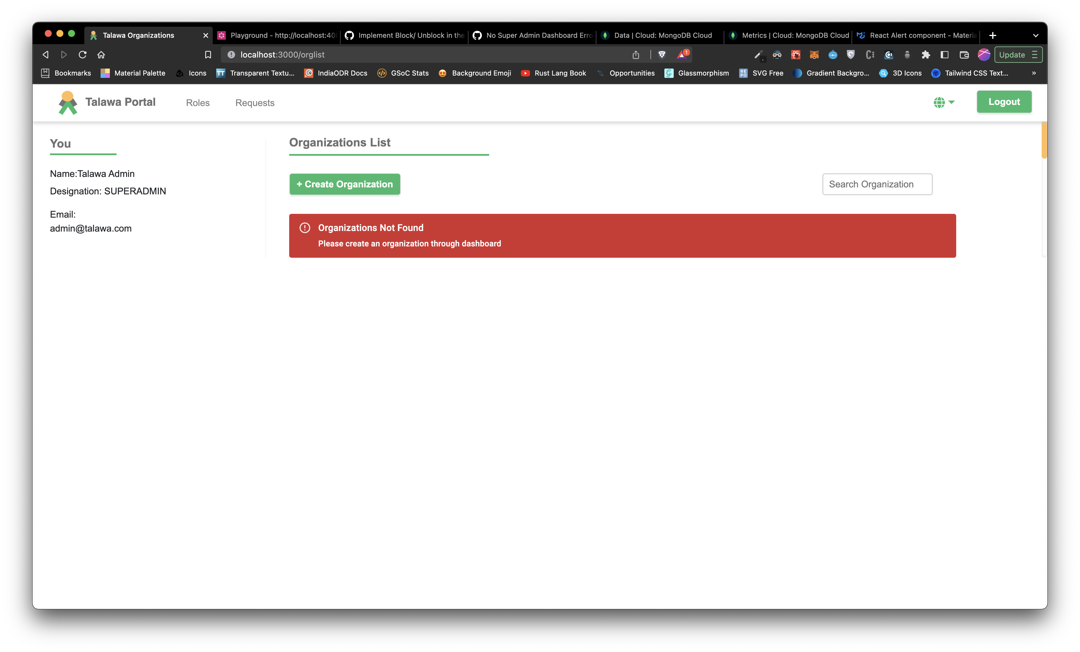 No Super Admin Dashboard Error When Organizations Absent · Issue #533 ...