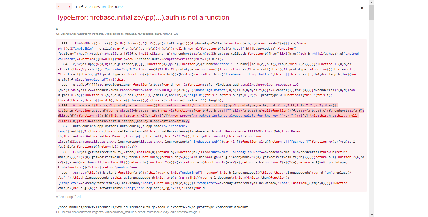 When I Call Firebaseui It Tries To Start A New Instance · Issue 325 · Firebasefirebaseui Web