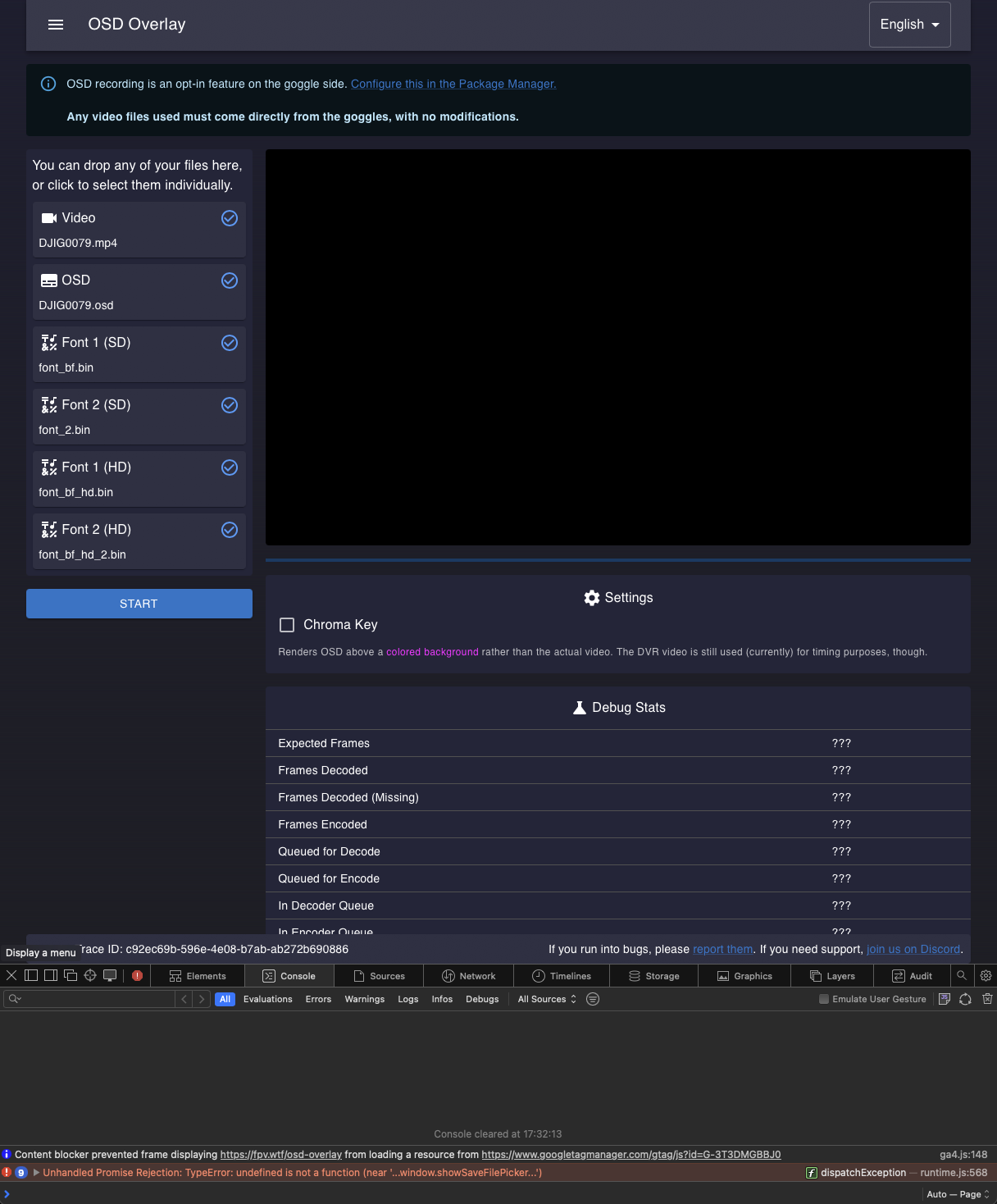 Osd Overlay Start Button Does Not Work In Safari · Issue 390 · Fpv Wtf Wtfos Configurator