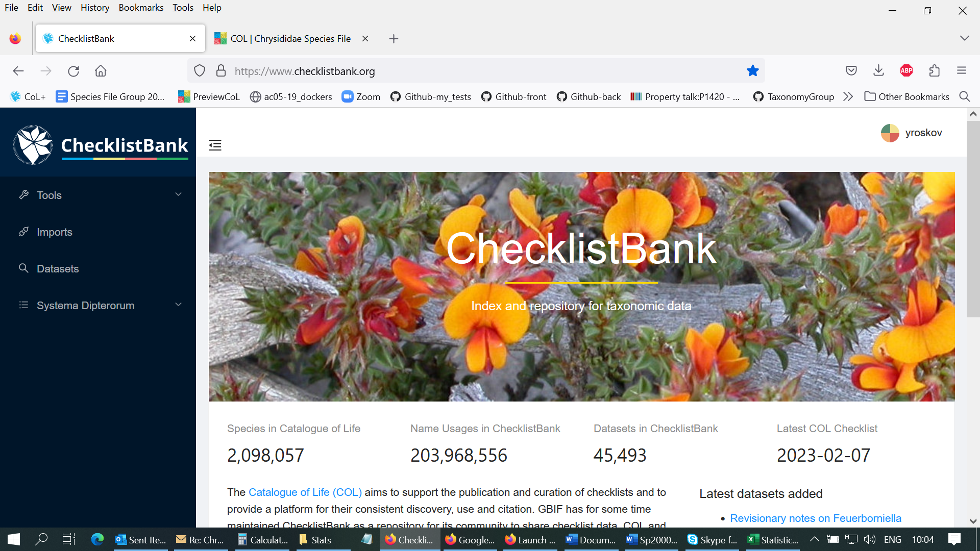 CLB: project options disappeared from the menu · Issue #1209 · CatalogueOfLife/backend · GitHub