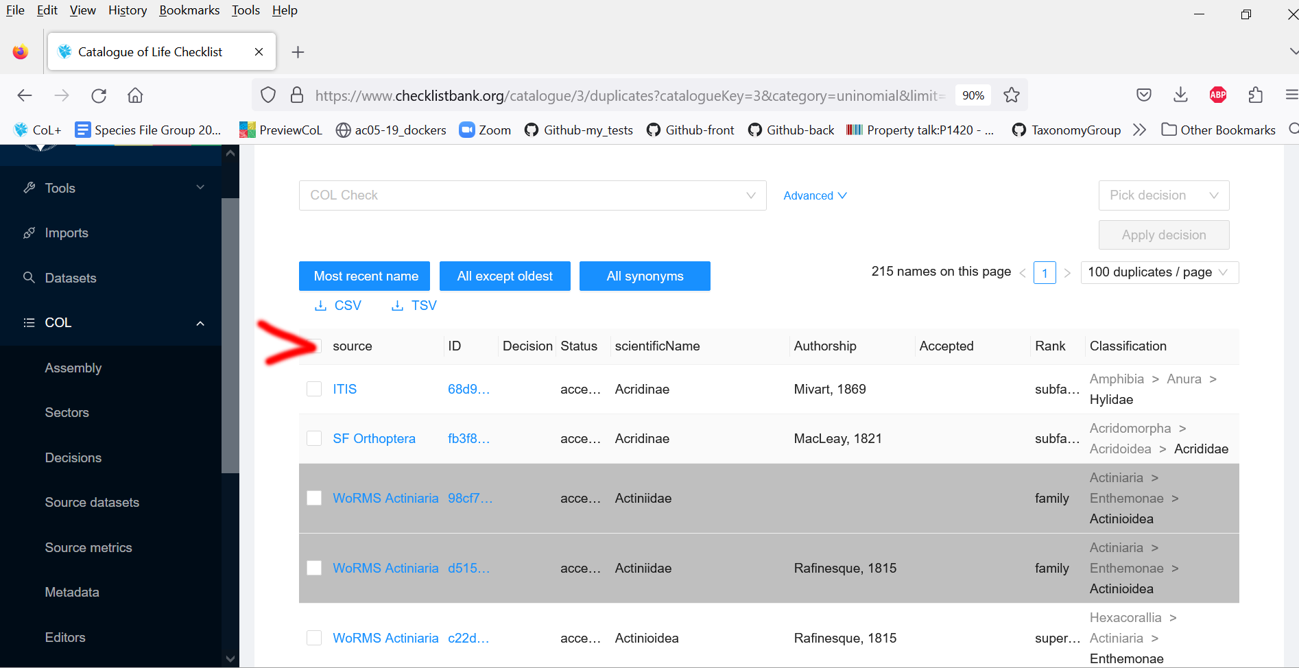 Source (GSD) field is missing in CSV export · Issue #1225 · CatalogueOfLife/backend · GitHub