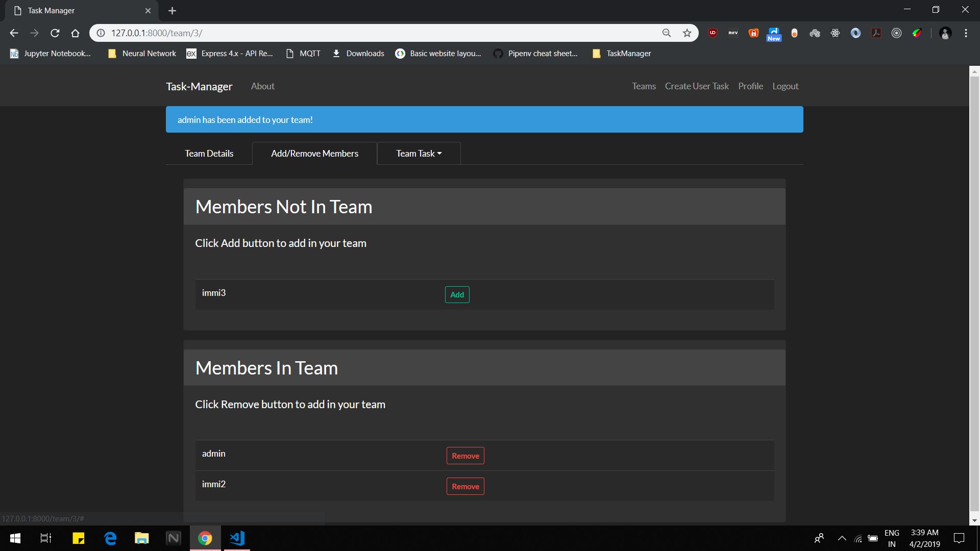 GitHub - noelimmi/fsf_2019_screening_task1: Django Task Manager