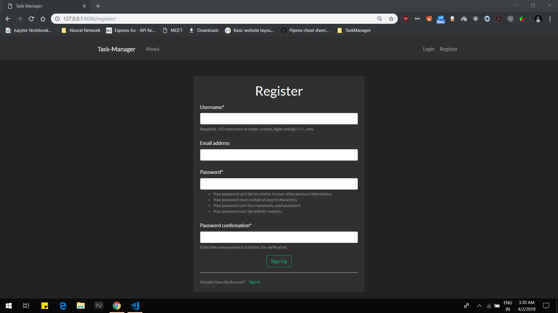 GitHub - noelimmi/fsf_2019_screening_task1: Django Task Manager