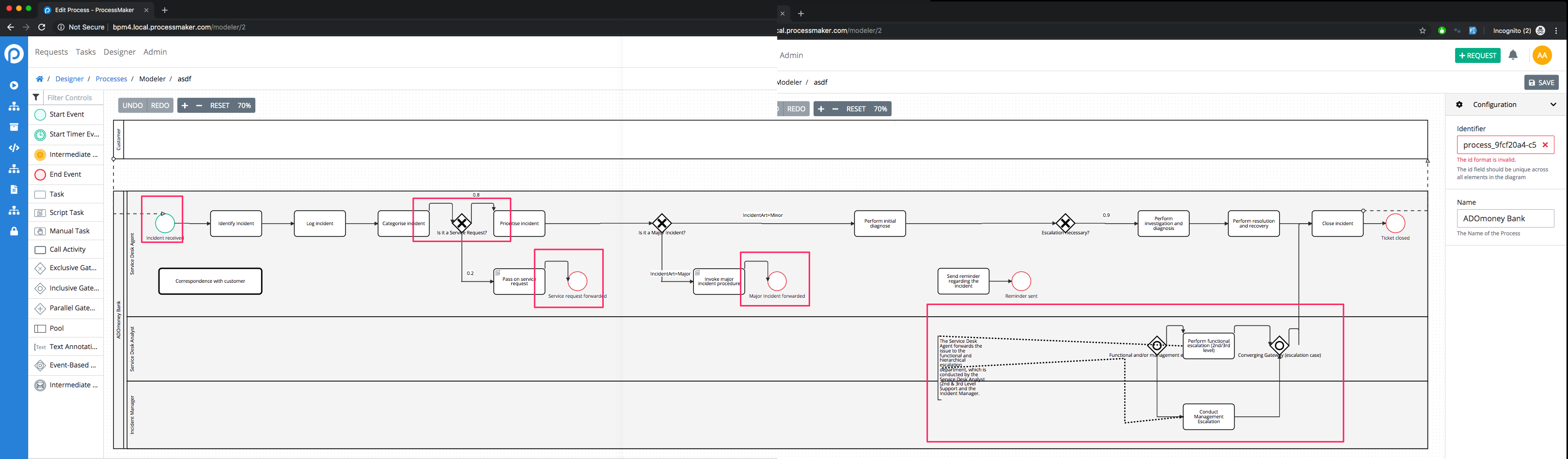 Wacky Flow Arrows with imported .bpmn file · Issue #598 · ProcessMaker/modeler · GitHub