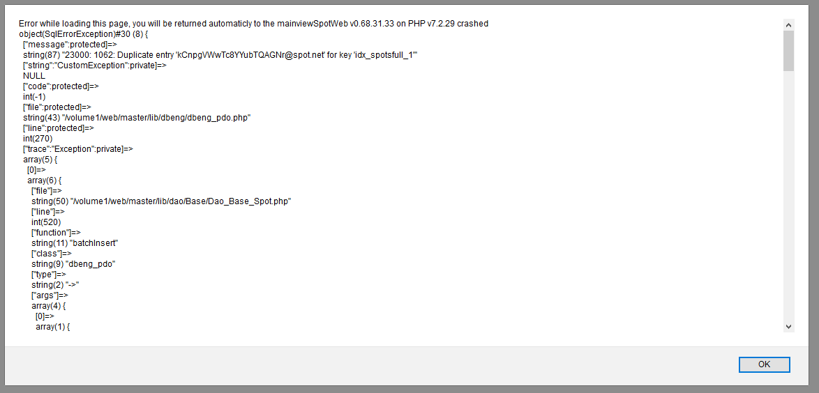 Synology (MariaDB 5-10) Random: 1062: Duplicate entry '' for key 'idx_spotsfull_1' · Issue #566 ...