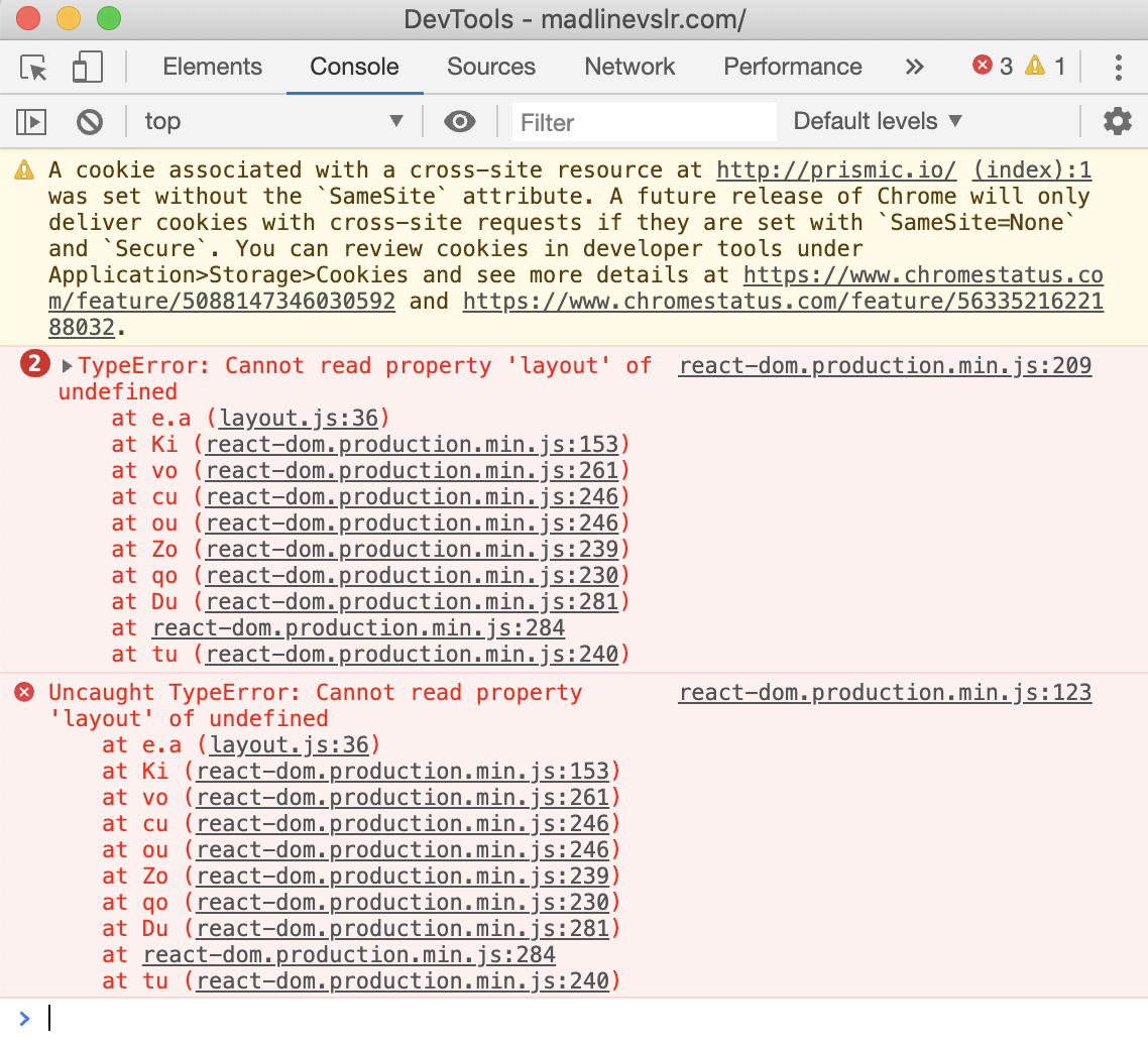 Production site have error on console about query but the content is in the DOM · Issue #23535 ...
