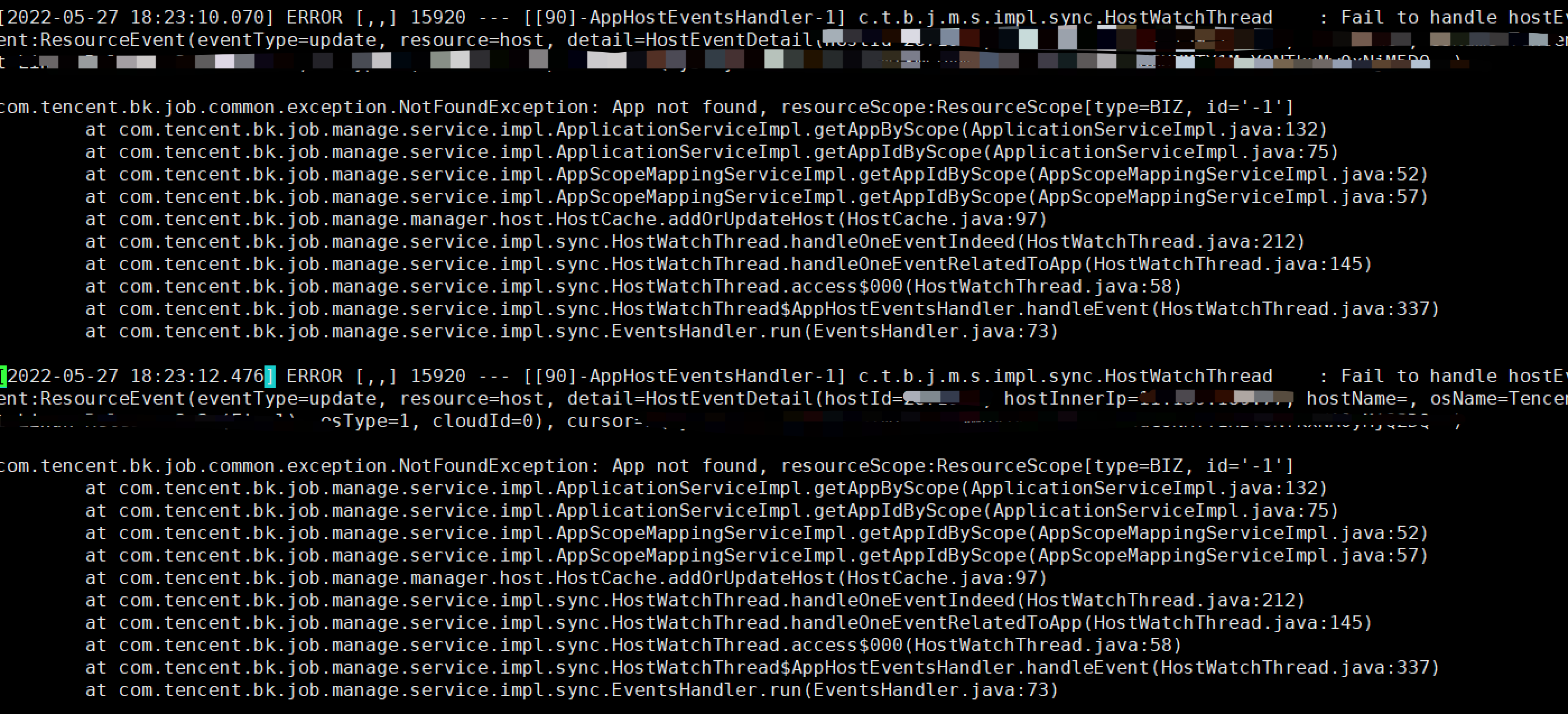 bugfix: 主机事件处理，由于主机不包含业务ID数据，导致主机事件处理失败 · Issue #973 · TencentBlueKing/bk-job · GitHub
