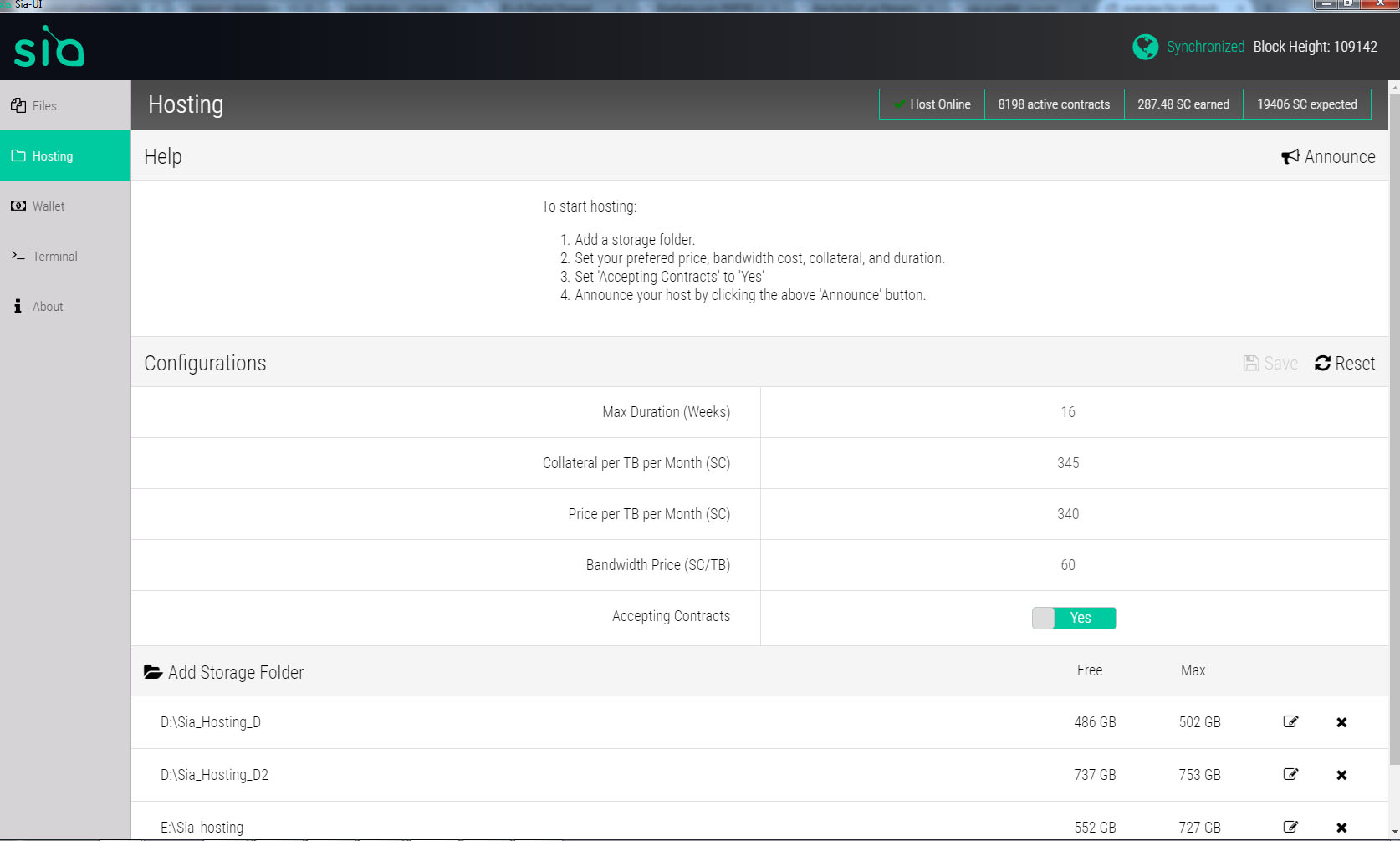 Host earnings are not reflected in Wallet · Issue #1933 · NebulousLabs/Sia · GitHub