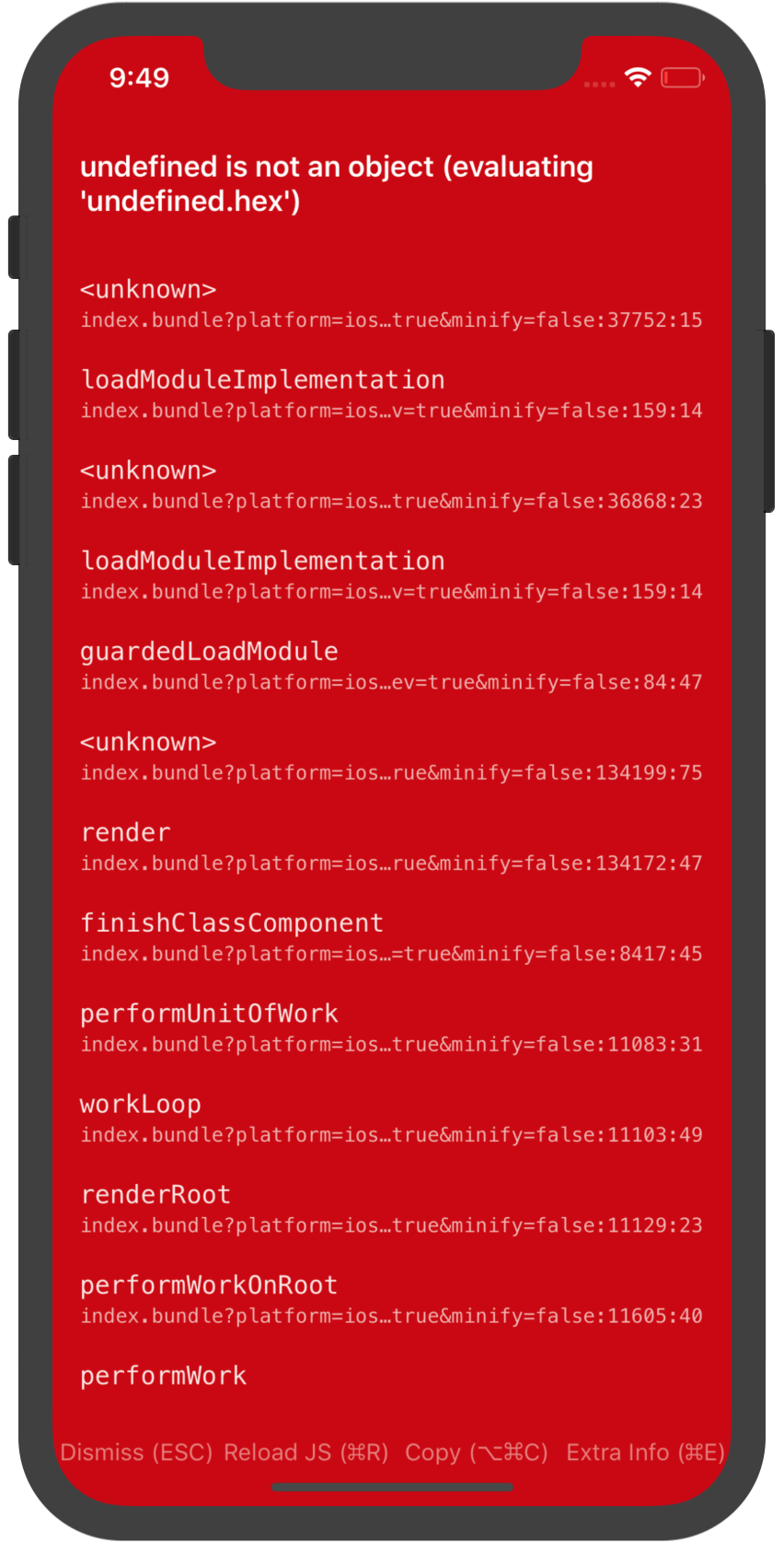 When I Use Art I Get The Following Error Undefined Is Not An Object Evaluating Undefinedhex