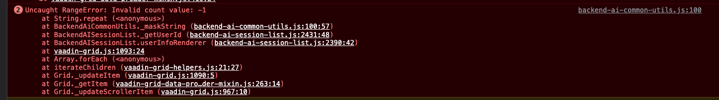 The session list UI is broken when `maskUserInfo` is true. · Issue #1669 · lablup/backend.ai ...
