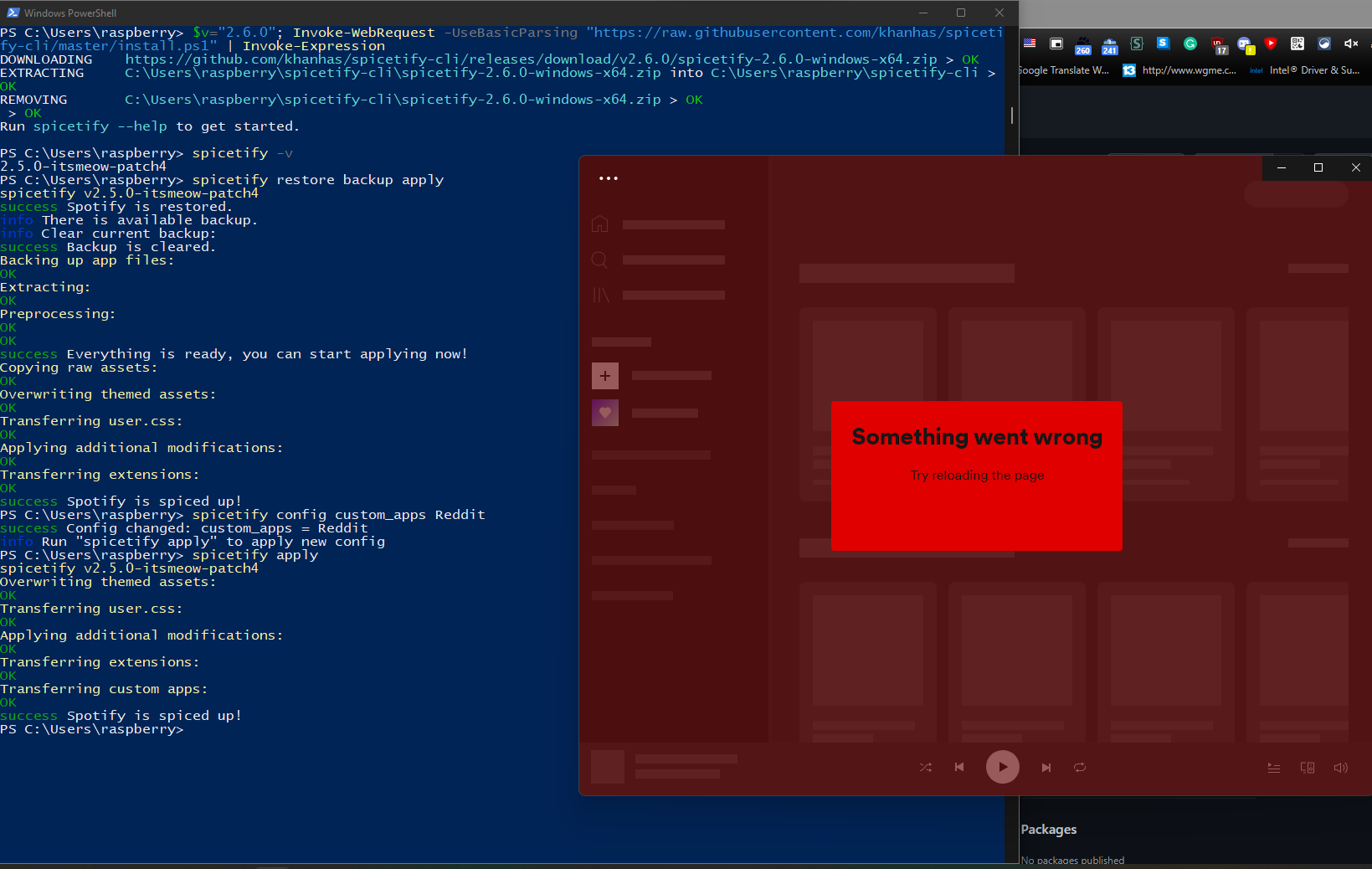 Any Custom app errors Spotify · Issue #1039 · spicetify/cli · GitHub