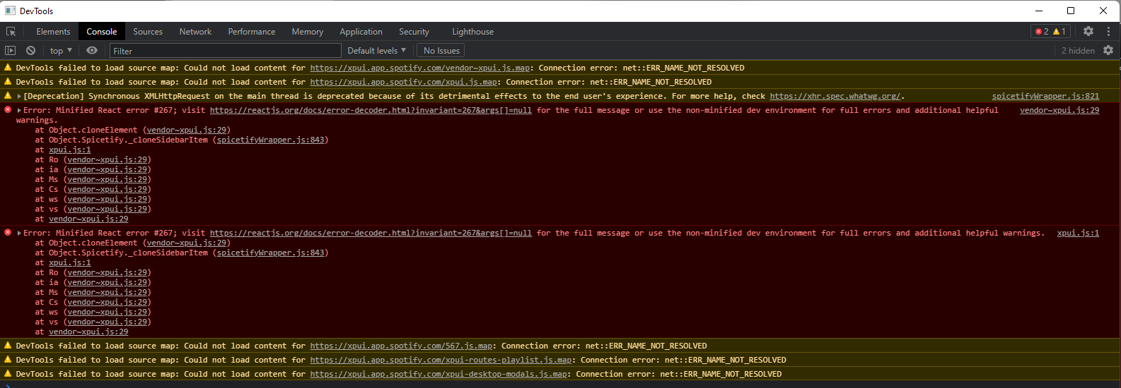 Any Custom app errors Spotify · Issue #1039 · spicetify/cli · GitHub