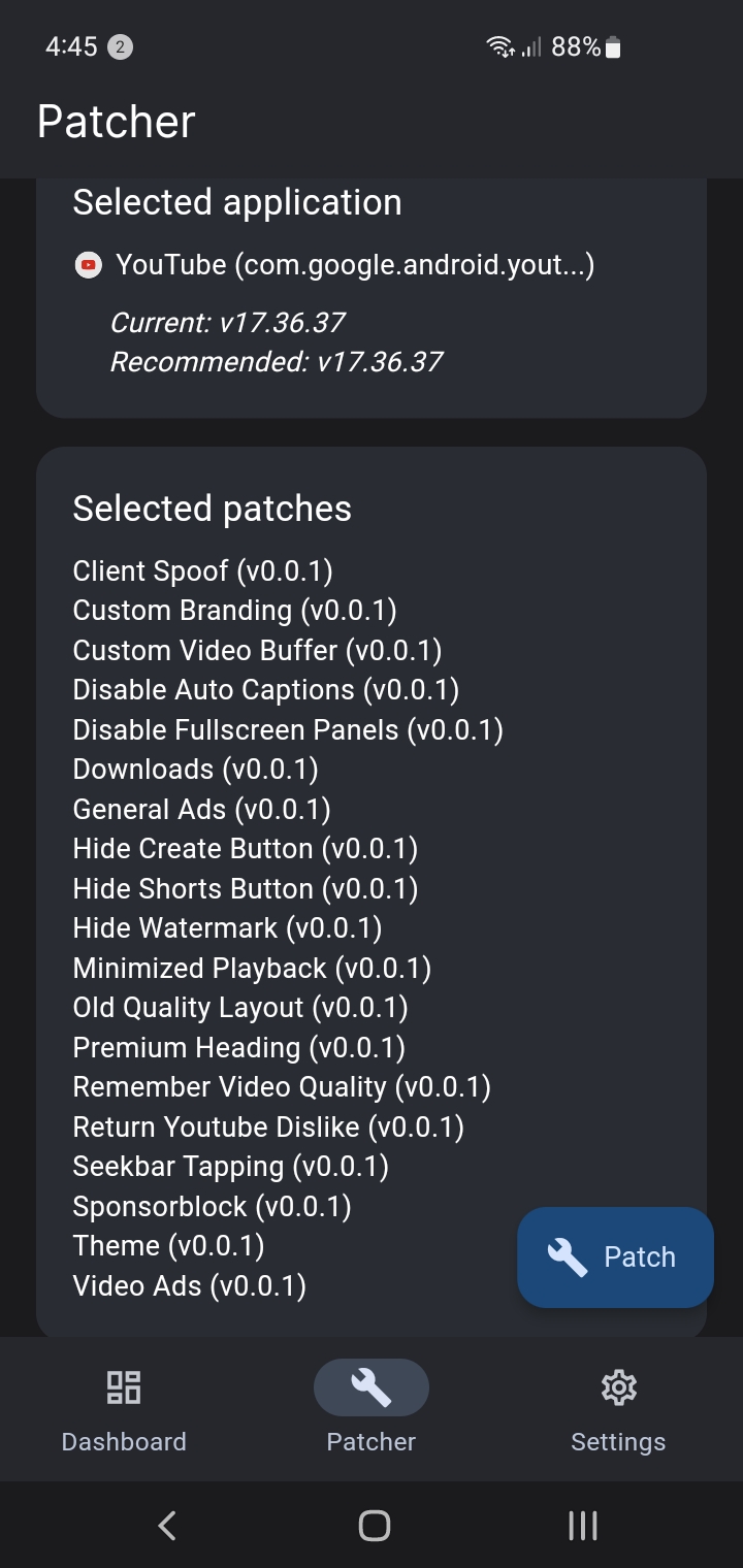 Bug: Blank Screen after Patching · Issue #258 · ReVanced/revanced-manager · GitHub