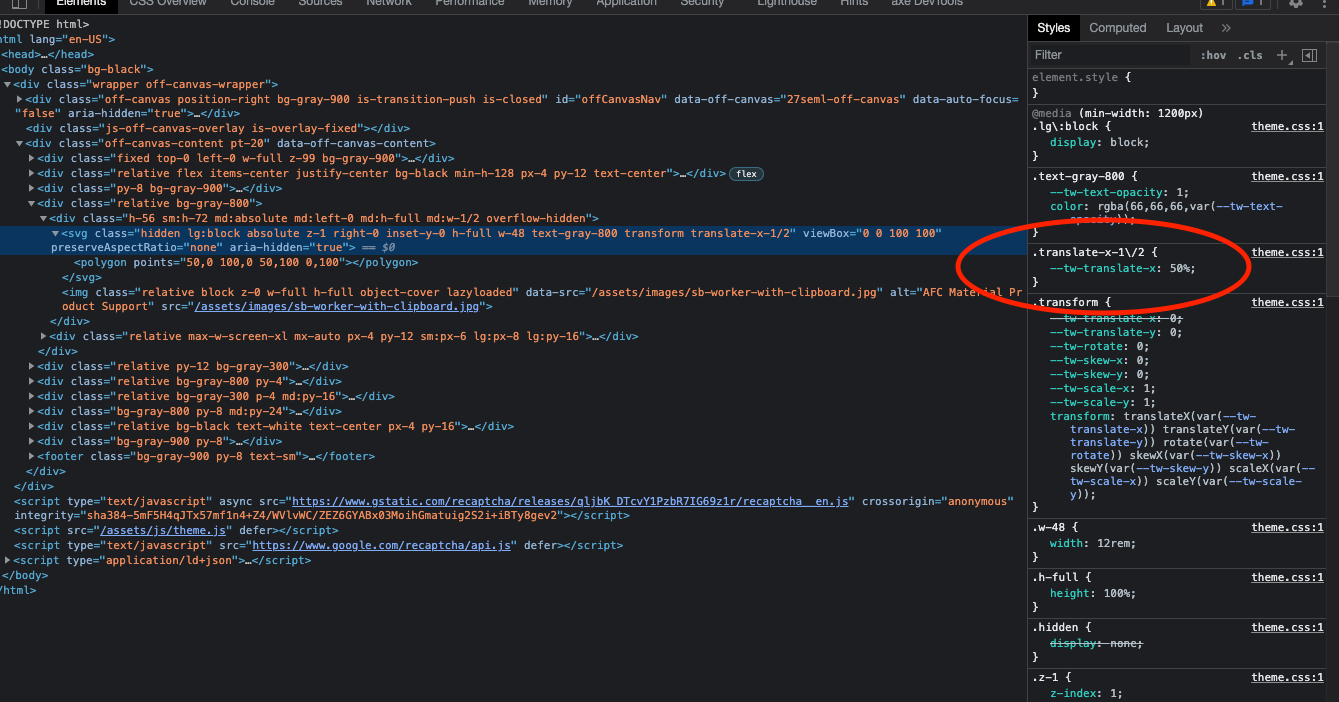 translate-x does not work as expected with JIT mode enabled and no base styles · Issue #5739 ...
