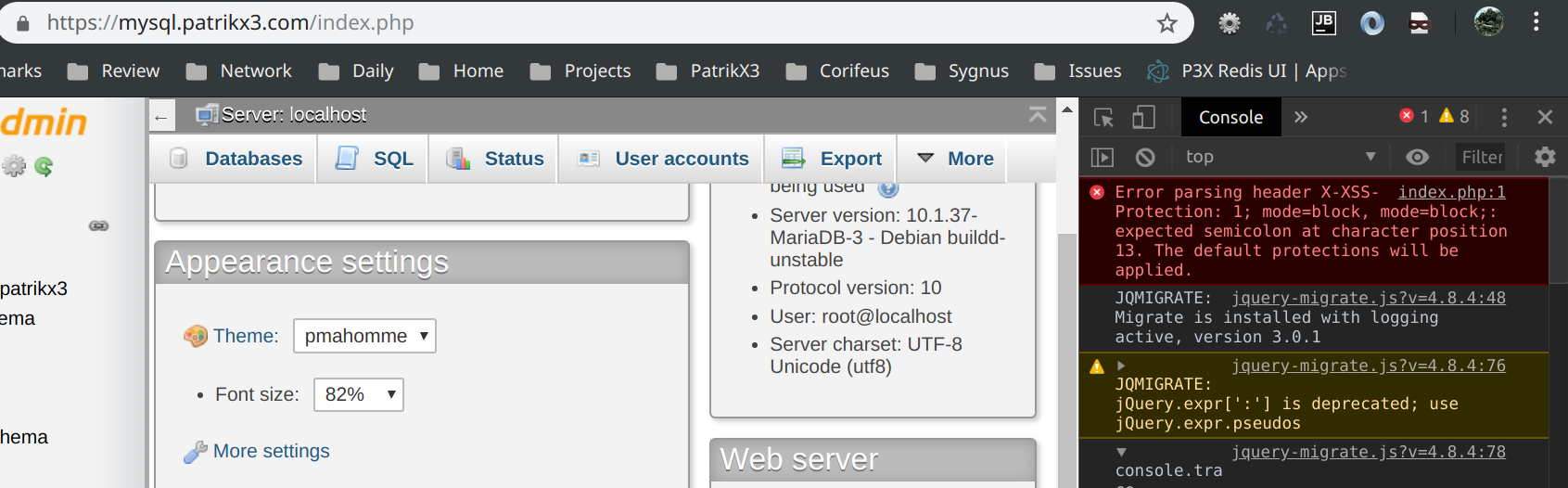 Error parsing header X-XSS-Protection · Issue #14789 · phpmyadmin/phpmyadmin · GitHub