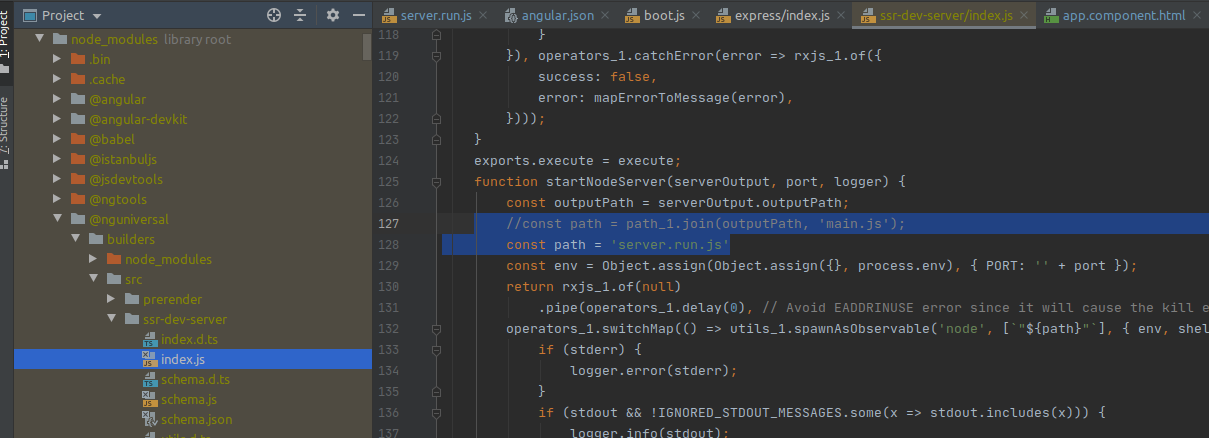 Provide a @nguniversal/builders/ssr-dev-server/index.js options about the main program · Issue ...