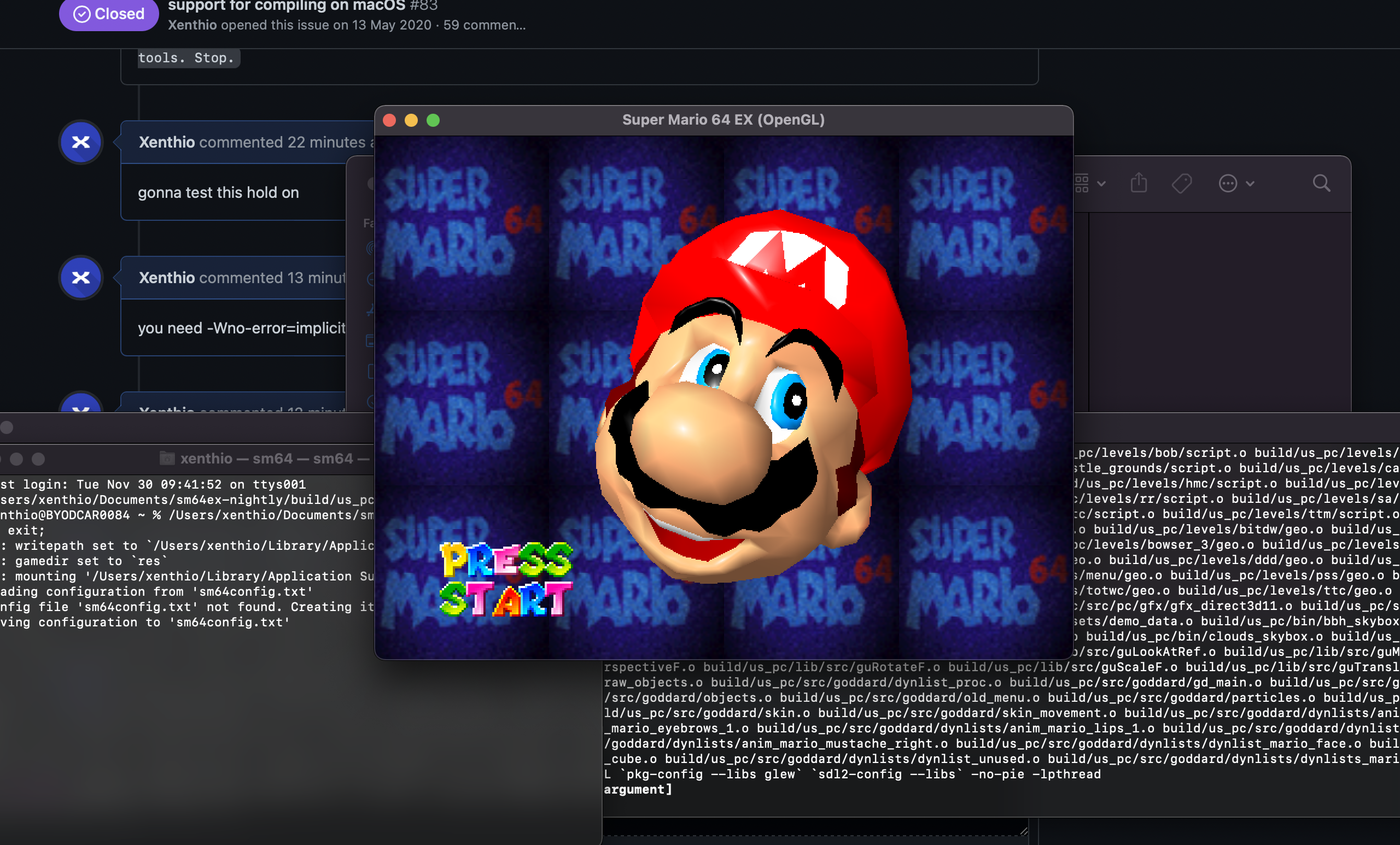 support for compiling on macOS · Issue #83 · sm64pc/sm64ex · GitHub