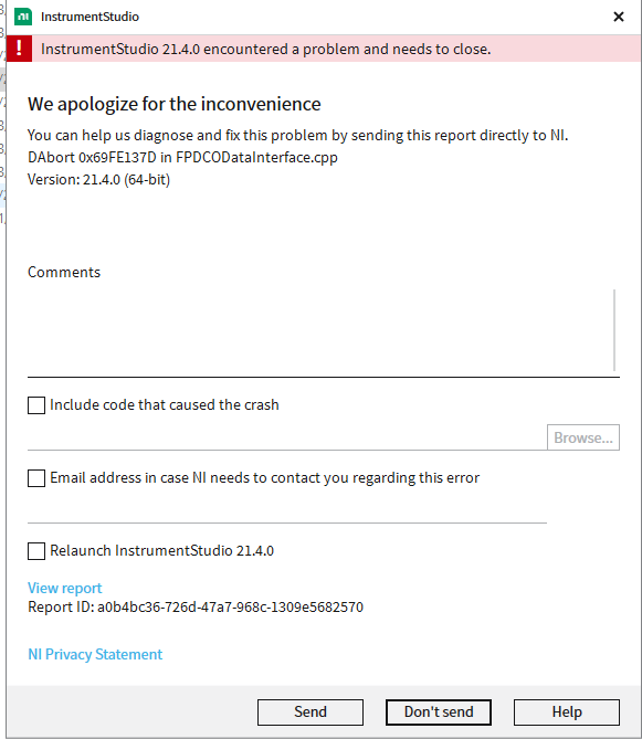 Facing fatal Internal Error with FPDCODataInterface.cpp when removing ...